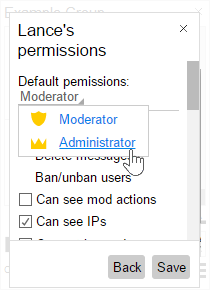 Chatango - Help - group chat owner